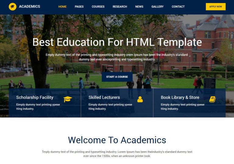 40+ Amazing HTML Education Website Templates for Schools, College and ...