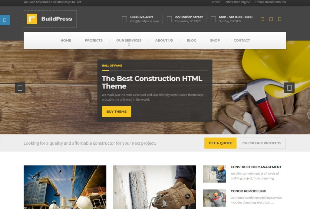 35+ Creative Premium HTML5 Construction Website Templates 2020