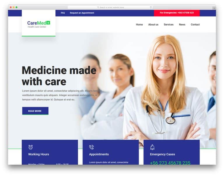 50 Best Free Medical Website Templates 2026 - uiCookies