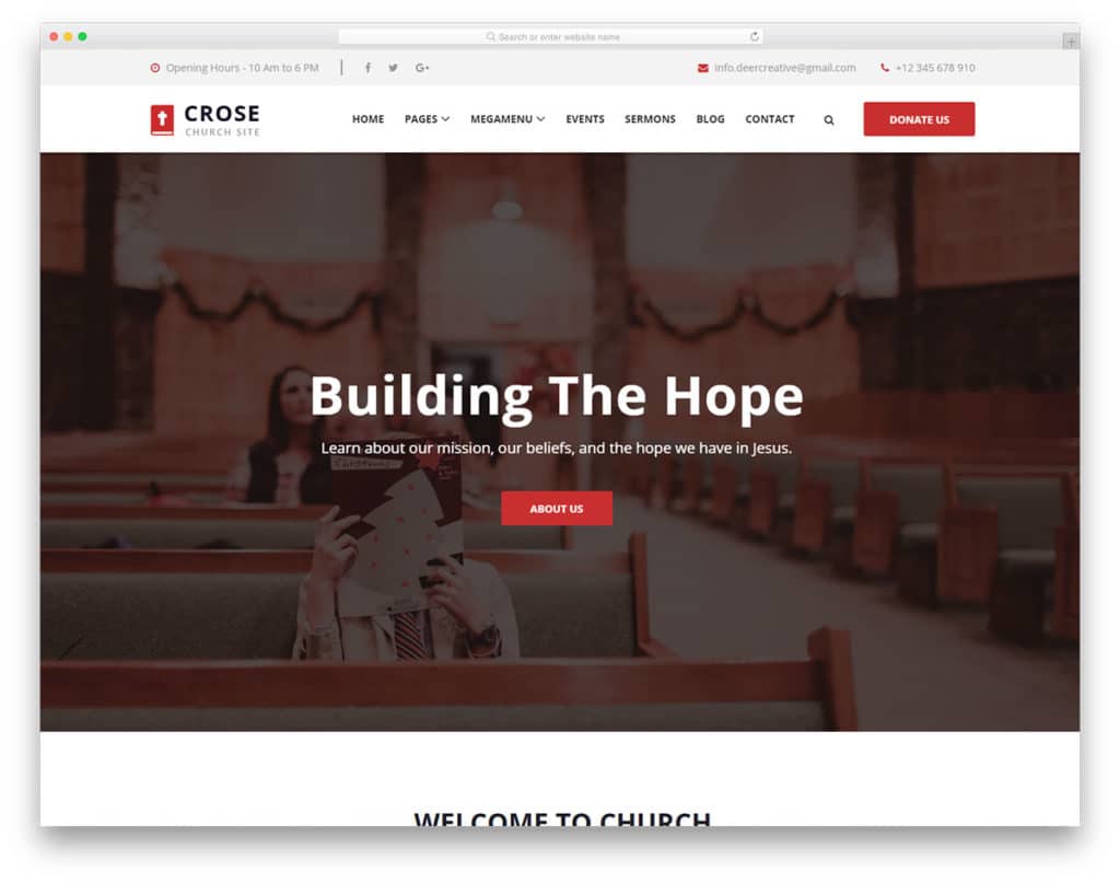 39 Best Free Church Website Templates To Preach Gospel 2022