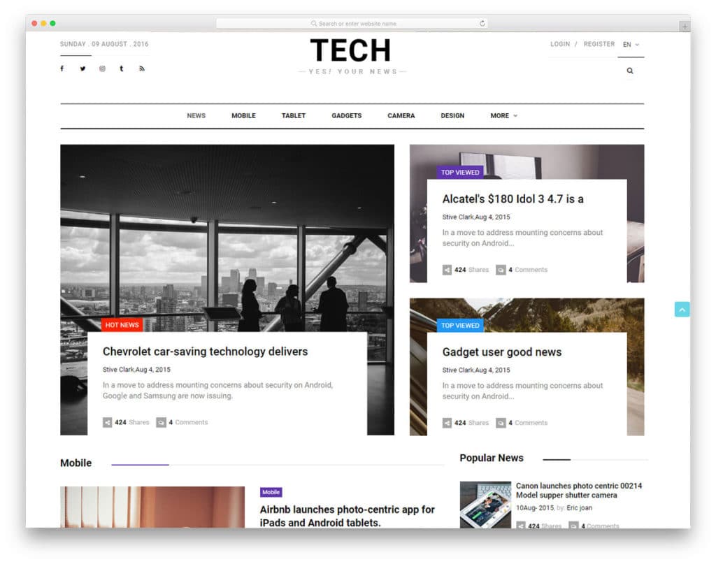 42 Best Content Focused Free Magazine Website Templates 2022