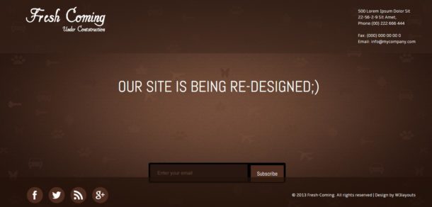 30+ Responsive Bootstrap Under Construction Website Template For 2020