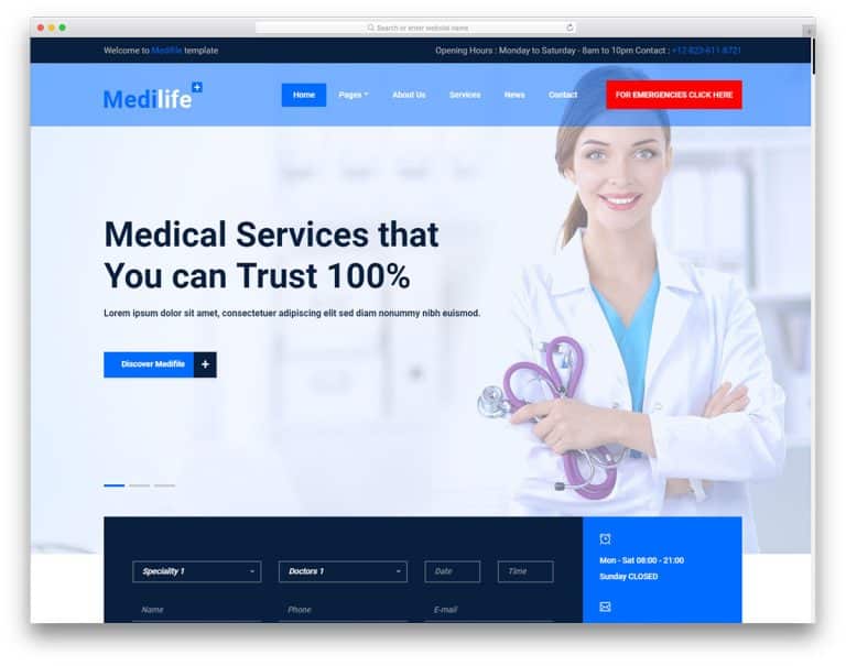 37 Best Free Doctor Website Templates 2026 - uiCookies