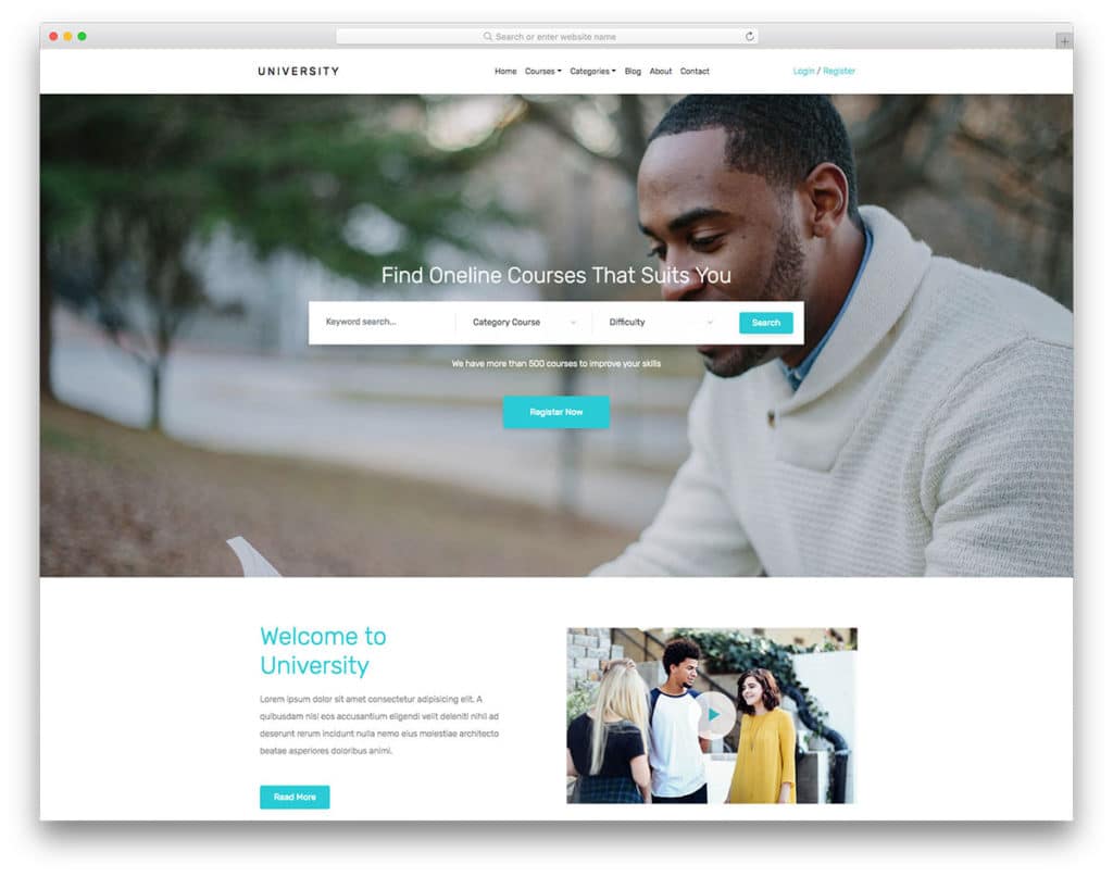 32 Free College Website Templates For Net-Savvy Generation