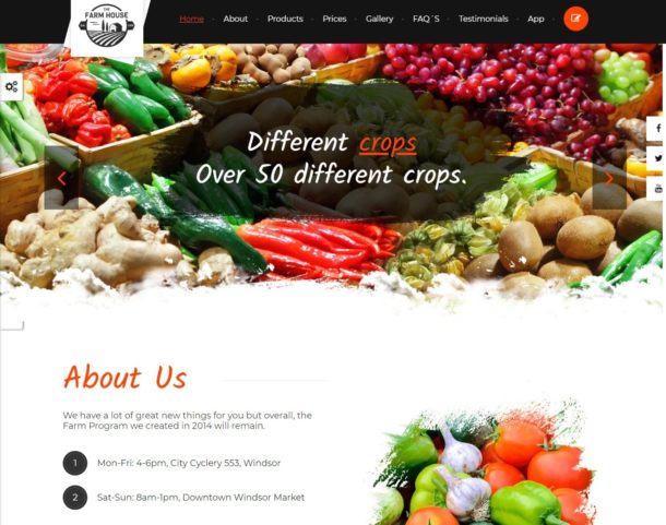 25 Responsive Farming Agriculture Website Templates For Vegetations ...