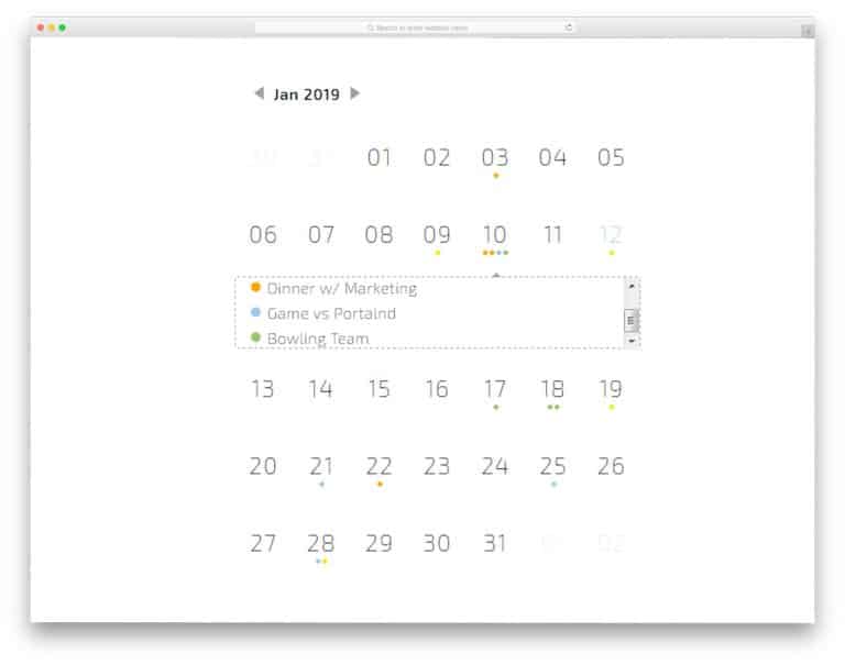 42 Best Cool CSS Calendar Templates 2025 - uiCookies