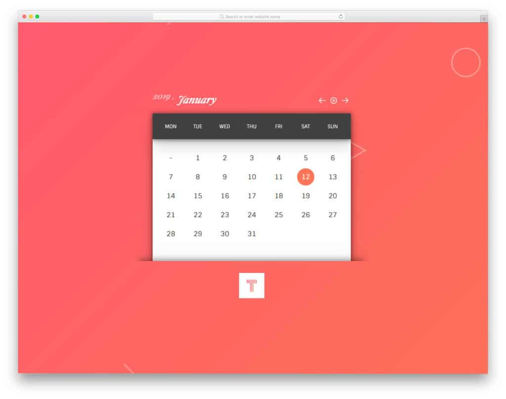 34 HTML Calendar Designs To Easily Organize Goals And Events