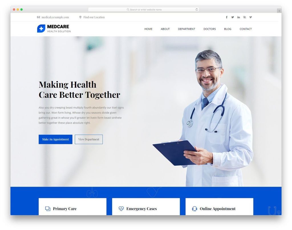 50 Best Free Medical Website Templates 2026 - uiCookies