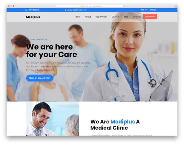 50 Best Free Medical Website Templates 2026 - uiCookies