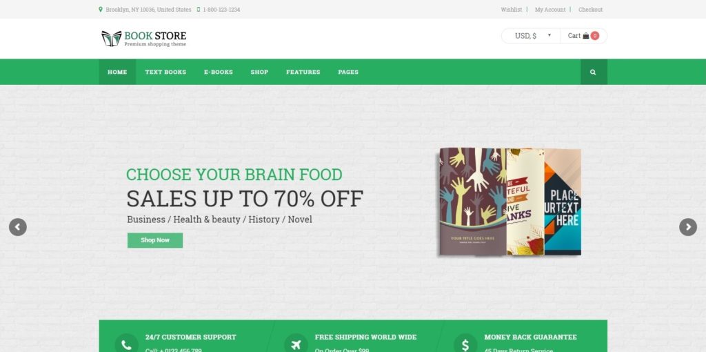 25 Professional Bookstore Website Templates For eBooks, Libraries ...