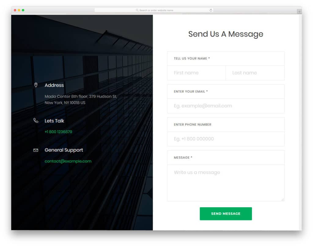 30 Bootstrap Contact Form & Contact us Page Templates 2022