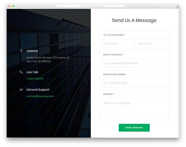 36 Bootstrap Contact Form & Contact us Page Templates 2025