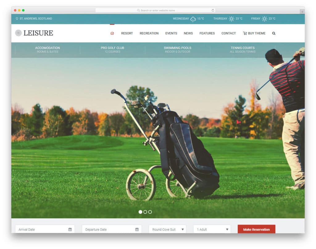 22 WordPress Golf Themes For Swanky Golf Clubs 2022 - uiCookies