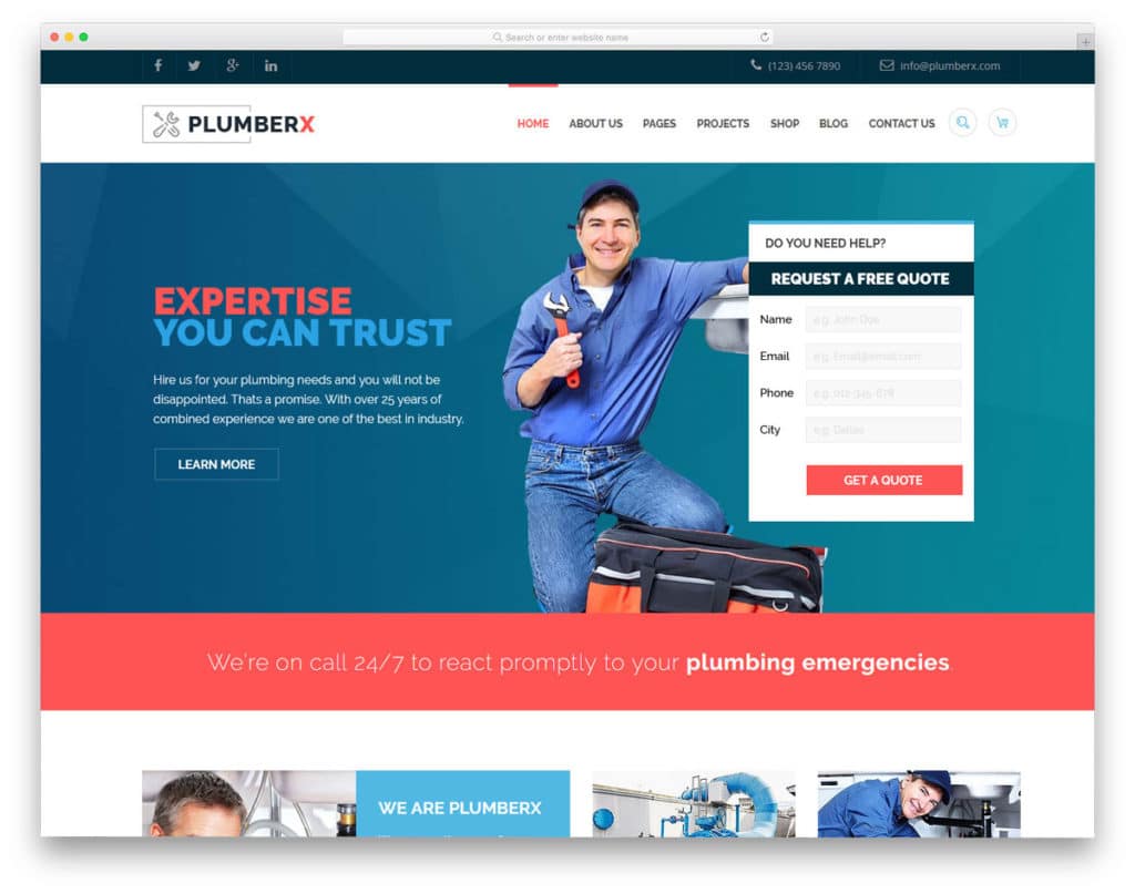32 Smartly Designed Plumber WordPress Themes 2022 - uiCookies