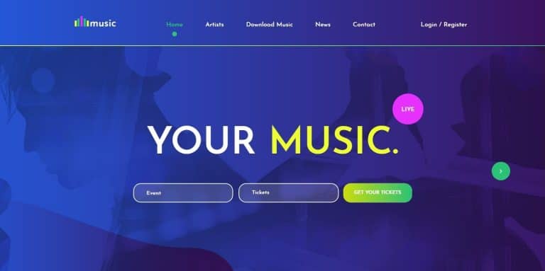 20 Best Free Music Website Template For 2025