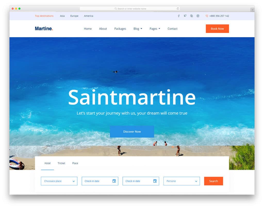 47 Free Travel Agency Website Templates With Premium Features 2022