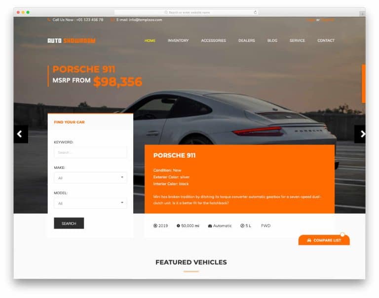 26 Car Dealer Website Templates For Zippy User Experience - uiCookies