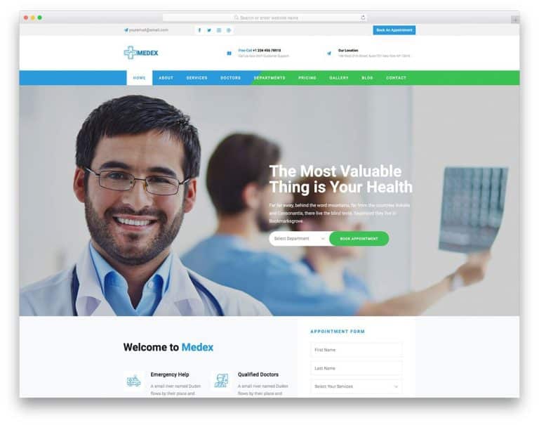 50 Best Free Medical Website Templates 2026 - uiCookies