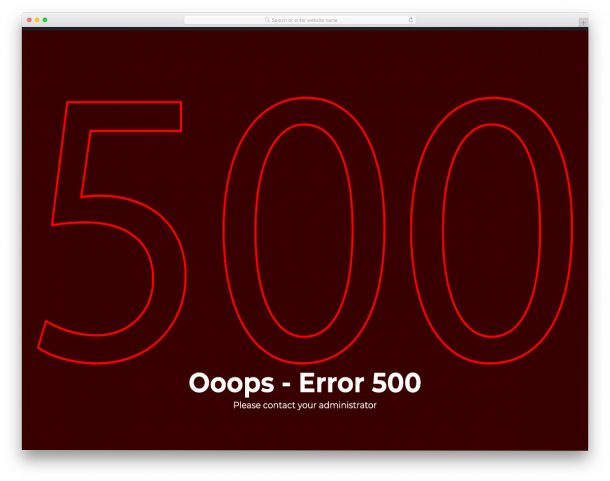 37 Beautiful 500 Error Page Templates In 2022 - uiCookies