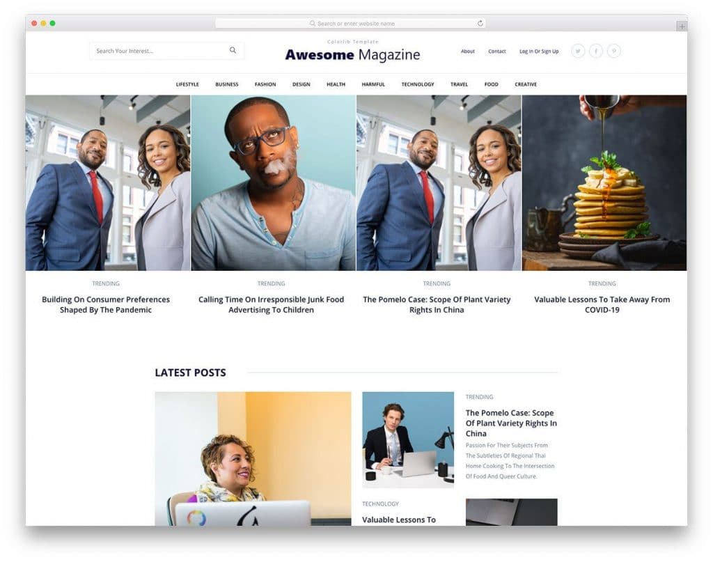 42 Best Content Focused Free Magazine Website Templates 2022