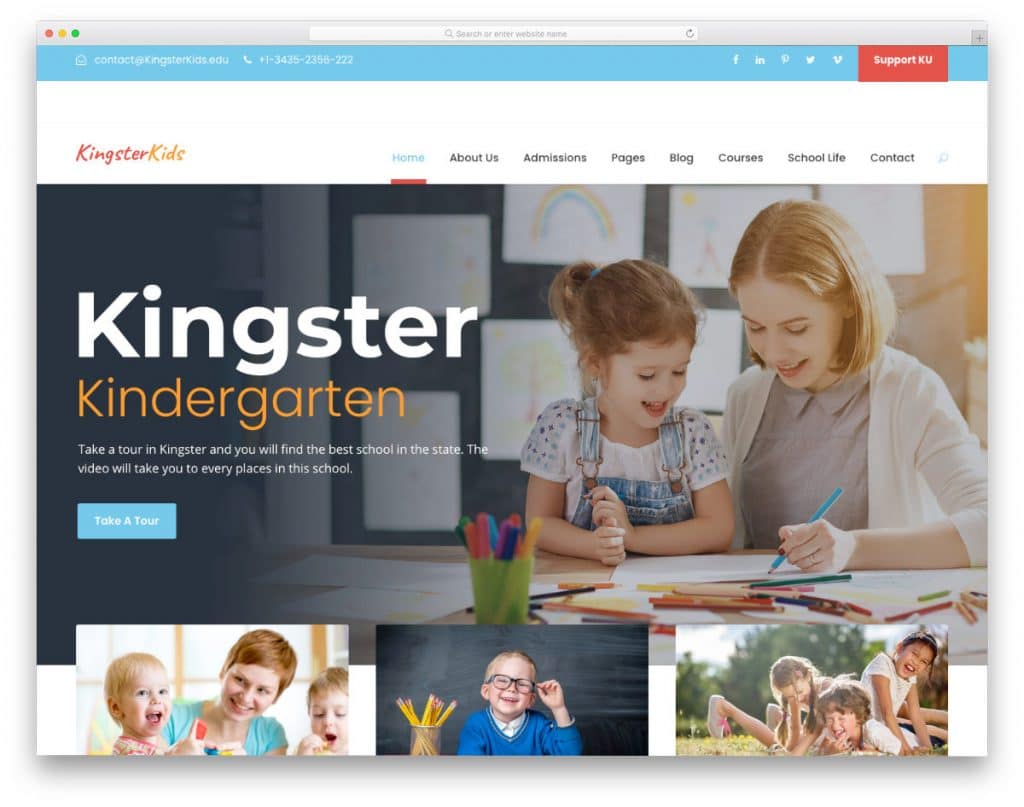 20 Kids School Website Templates To Make Learning Fun For Students