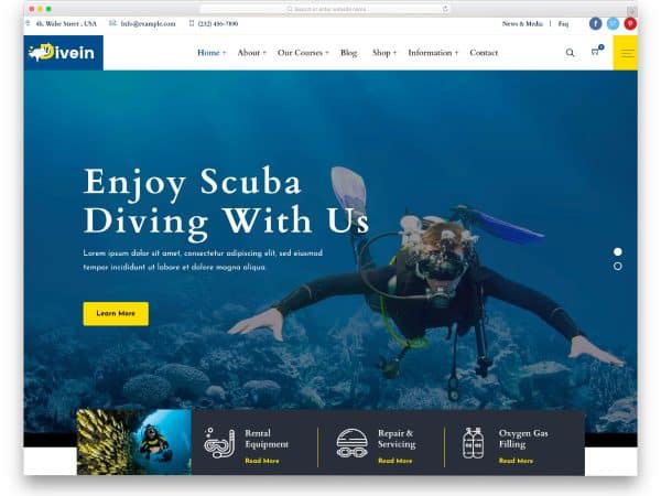 19 Lively Scuba Diving Templates 2022 - uiCookies