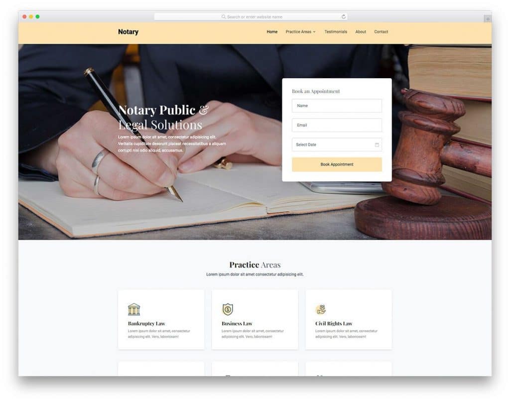 26 Intricate Notary Website Template With Useful Features - uiCookies