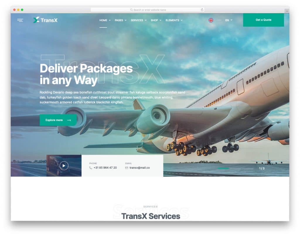 28 Best Transportation Websites Templates 2022 - uiCookies