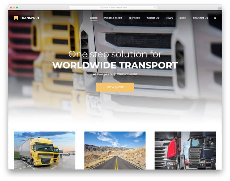 50 Best Free Transportation Website Templates 2026 - uiCookies