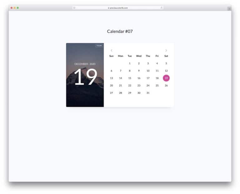 40 Best HTML Calendar Designs 2025 - uiCookies