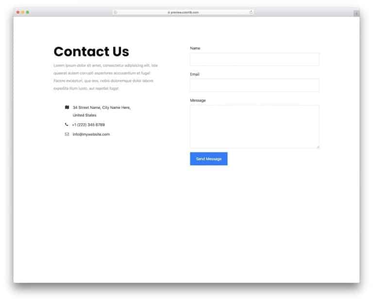 36 Bootstrap Contact Form & Contact us Page Templates 2025