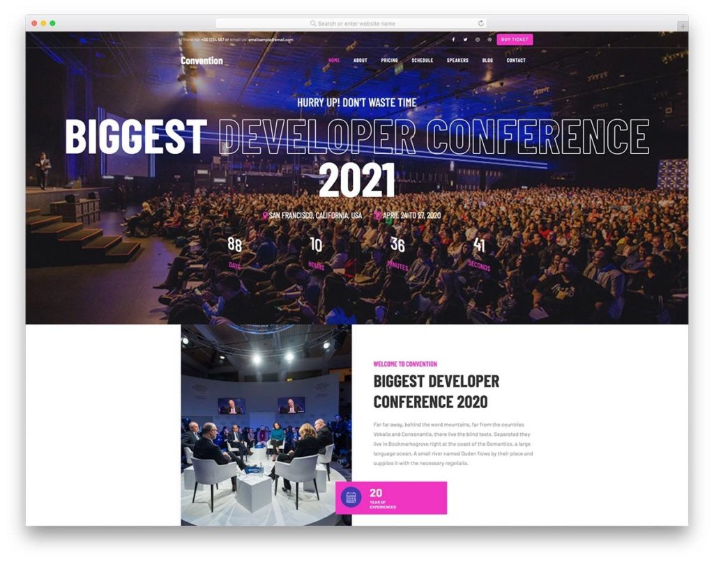 50 Best Free Event Website Templates 2026 - uiCookies