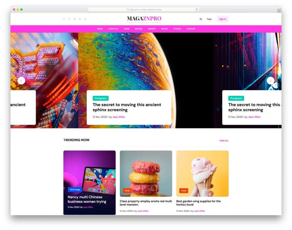 42 Best Content Focused Free Magazine Website Templates 2022