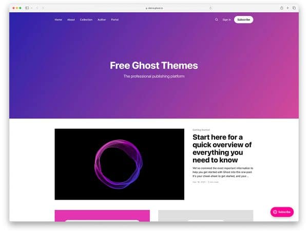 16 Best Free Ghost Themes for Bloggers 2025 - uiCookies